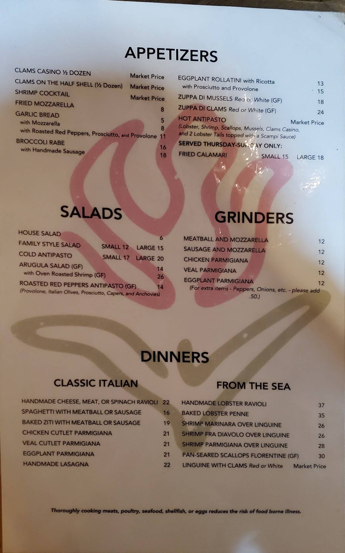 Menu at Roseland Apizza pizzeria, Derby