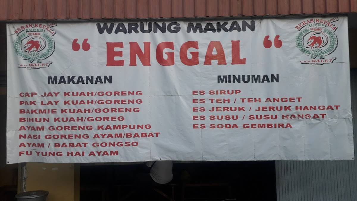 Menu at Rumah Makan Enggal restaurant, Pajeksan