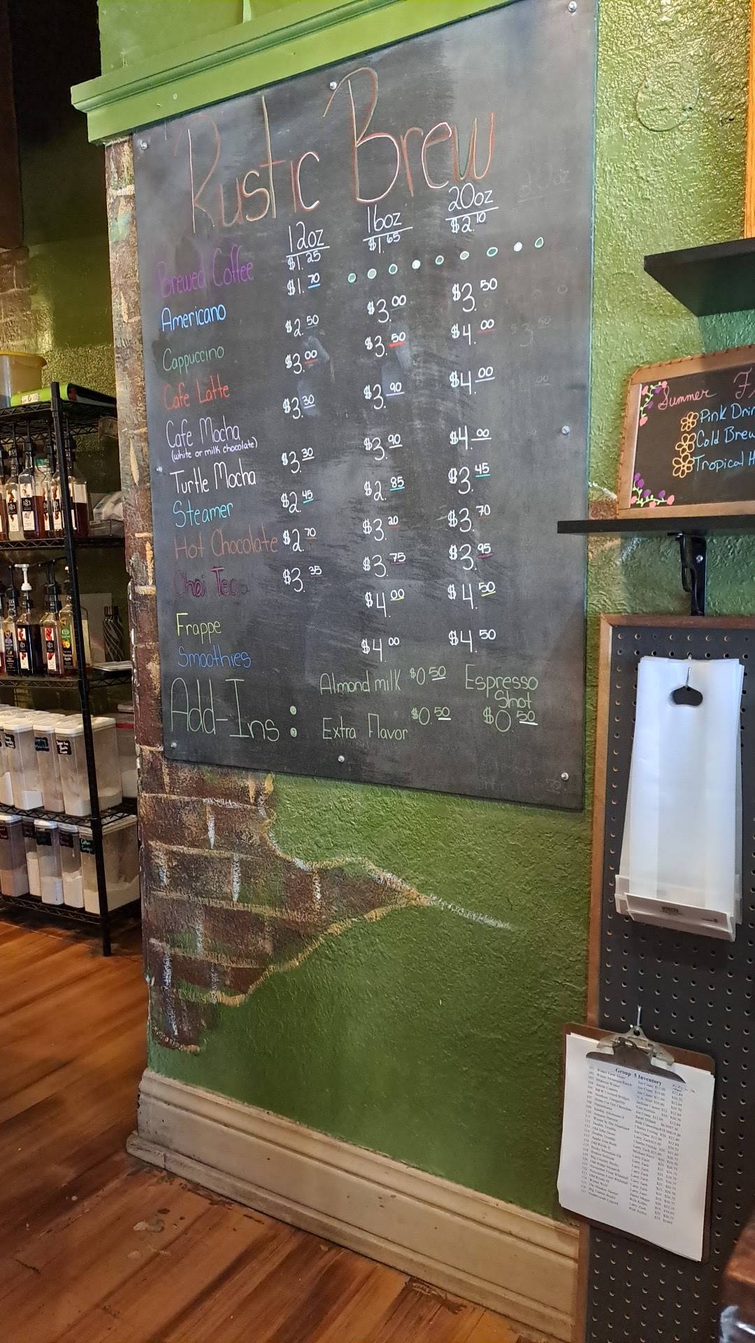 Menu at Rustic Brew pub & bar, Hampton