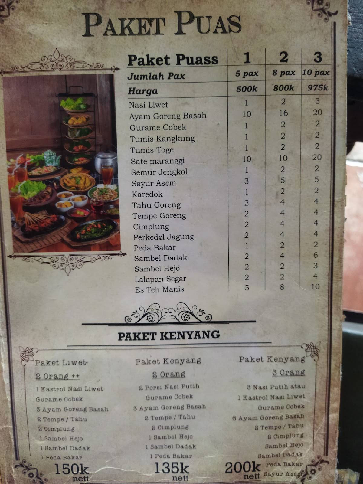 Carta del restaurante SHSD Sambel Hejo Sambel Dadak Grand Wisata ...