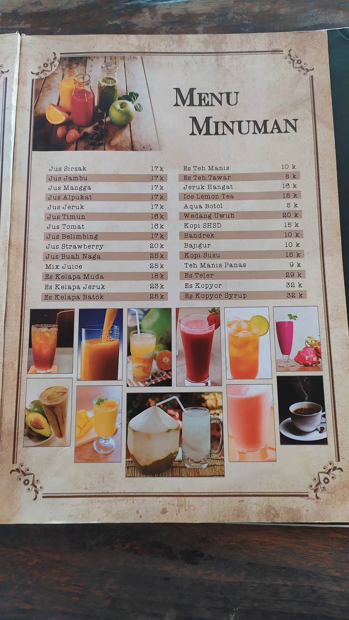 Carta del restaurante SHSD Sambel Hejo Sambel Dadak Grand Wisata ...