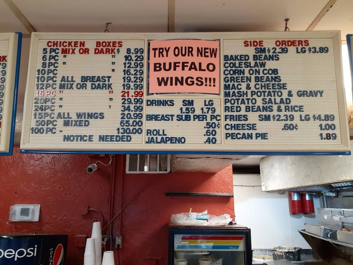 Menu at King Edwards Fried Chicken fast food, Saint Charles
