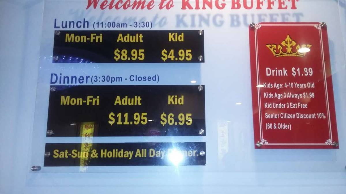 Menu at King Buffet restaurant, Taylorsville, The Family Center at ...