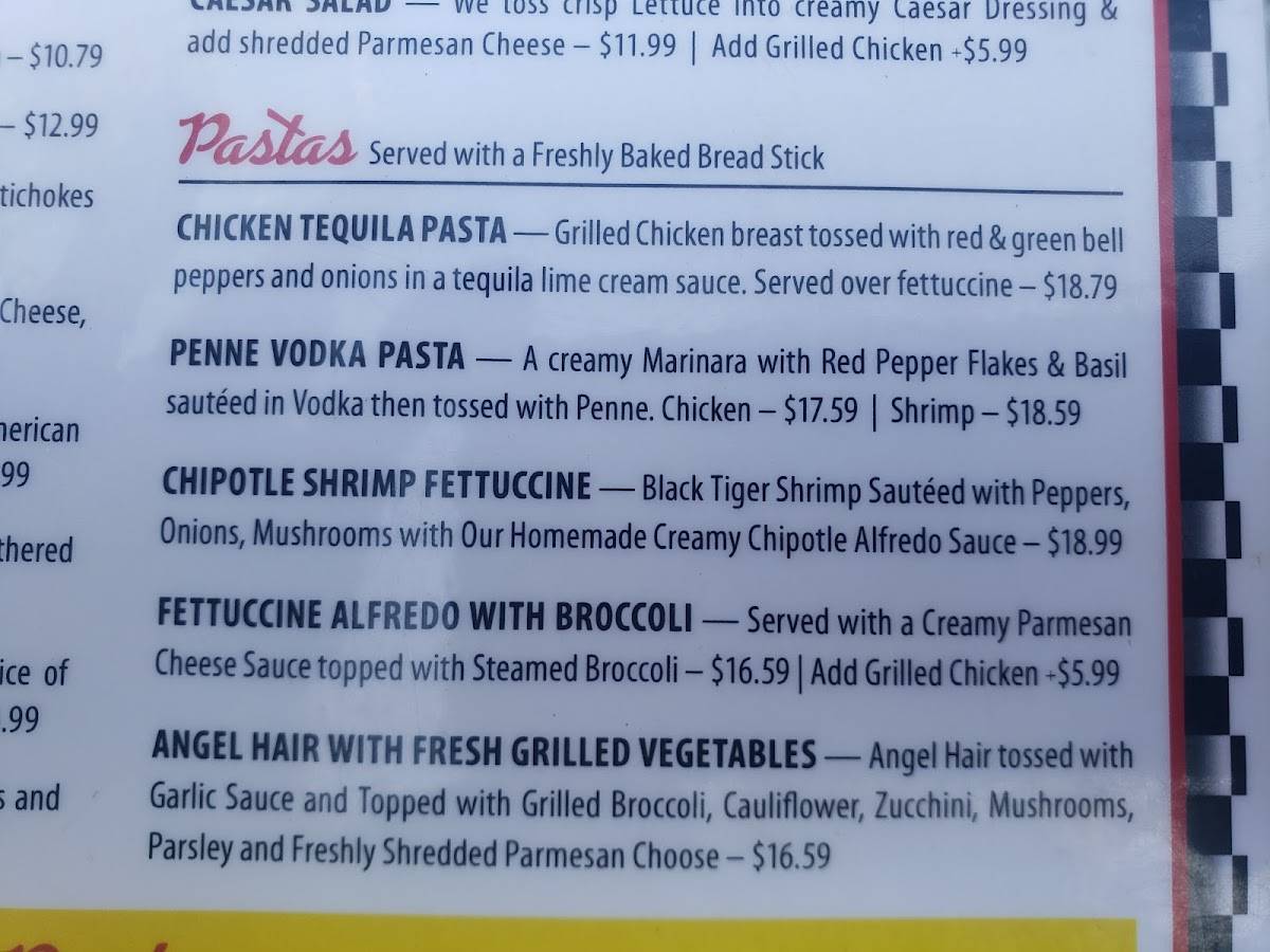 Menu at Route 66 Classic Grill restaurant, Santa Clarita