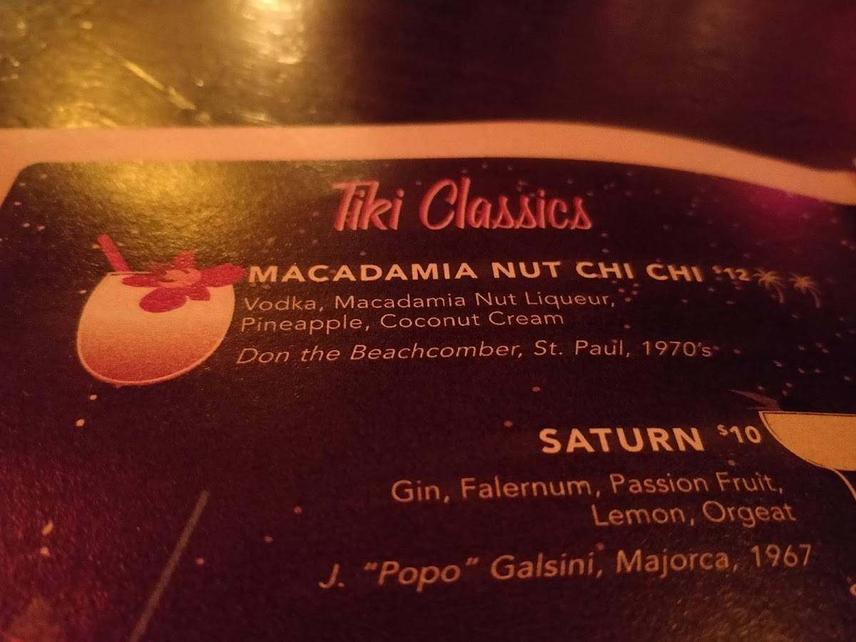 Menu at Saturn Room pub & bar, Tulsa
