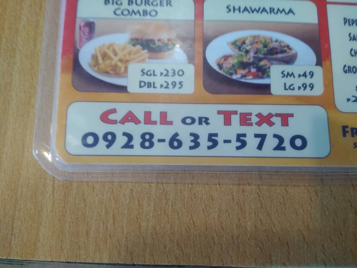 Menu at Shamboli's Pizza pizzeria, Olongapo, 57
