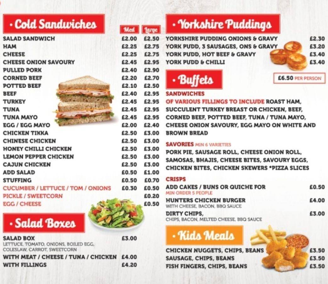 Menu at Snack Attack restaurant, Normanton, 304 Castleford Rd
