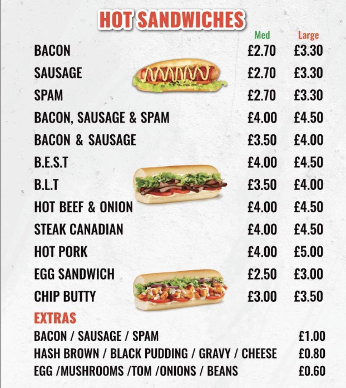 Menu at Snack Attack restaurant, Normanton, 304 Castleford Rd