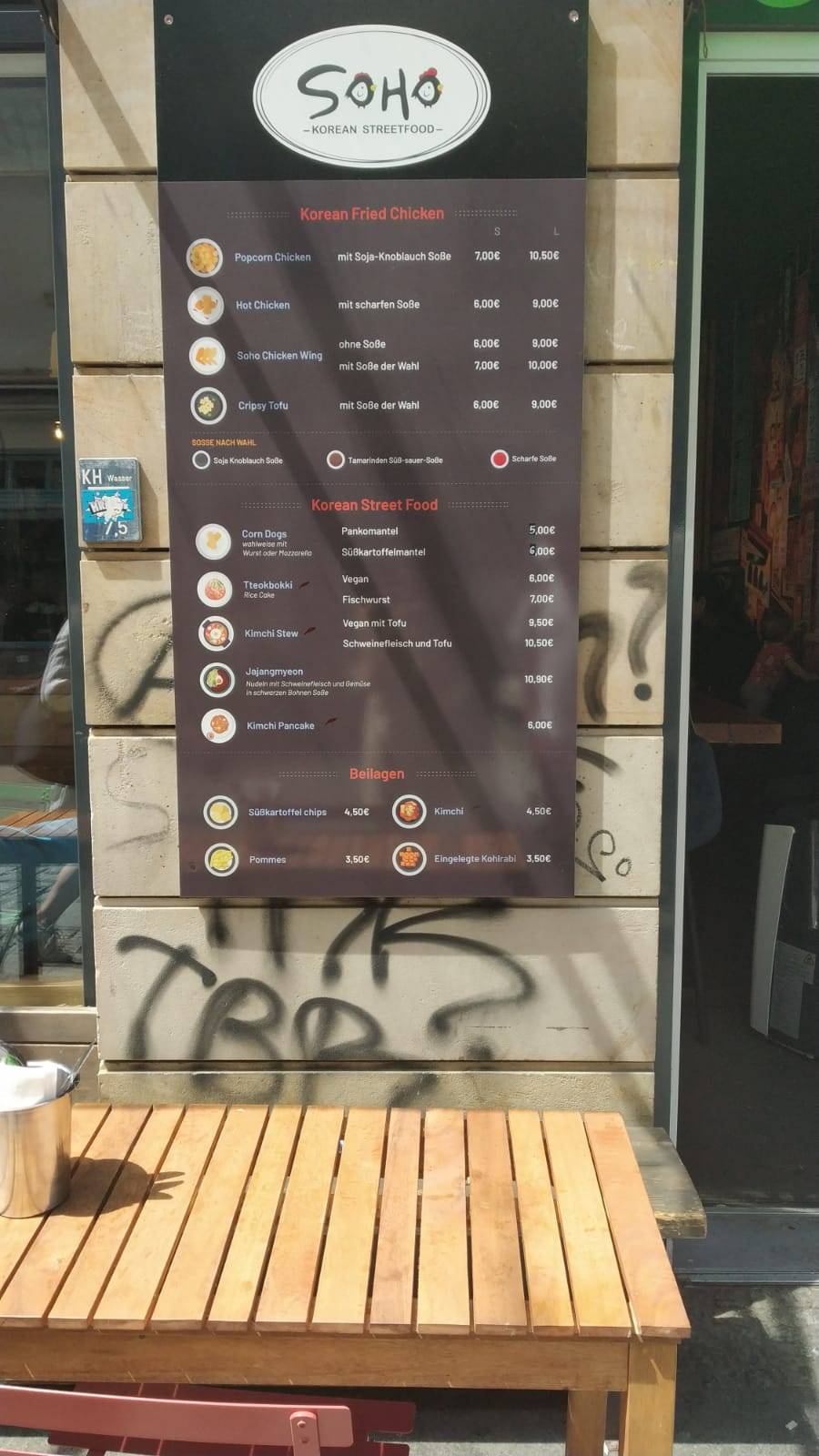 Menu at Soho - Korean Street Food restaurant, Dresden