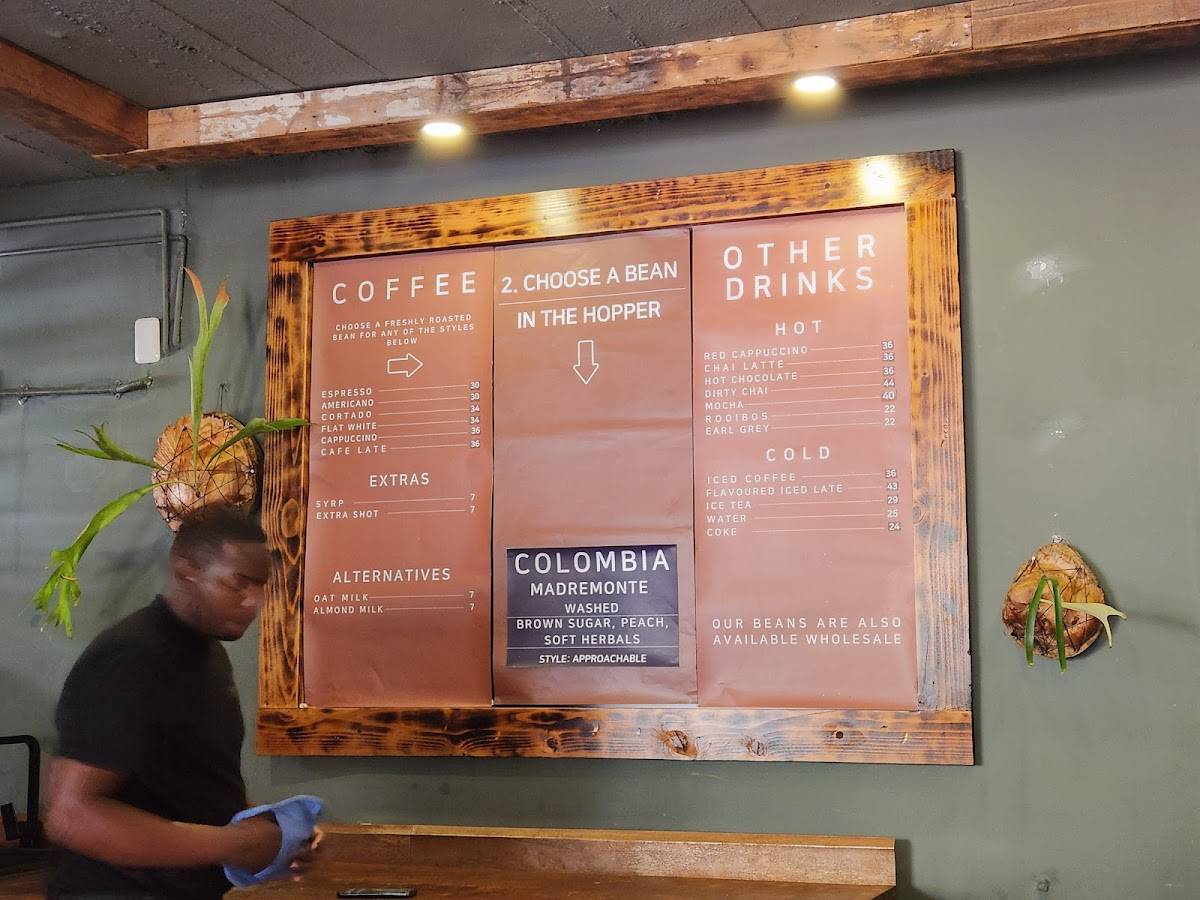 Menu at Sorcery Coffee Roasters Colbyn, Pretoria
