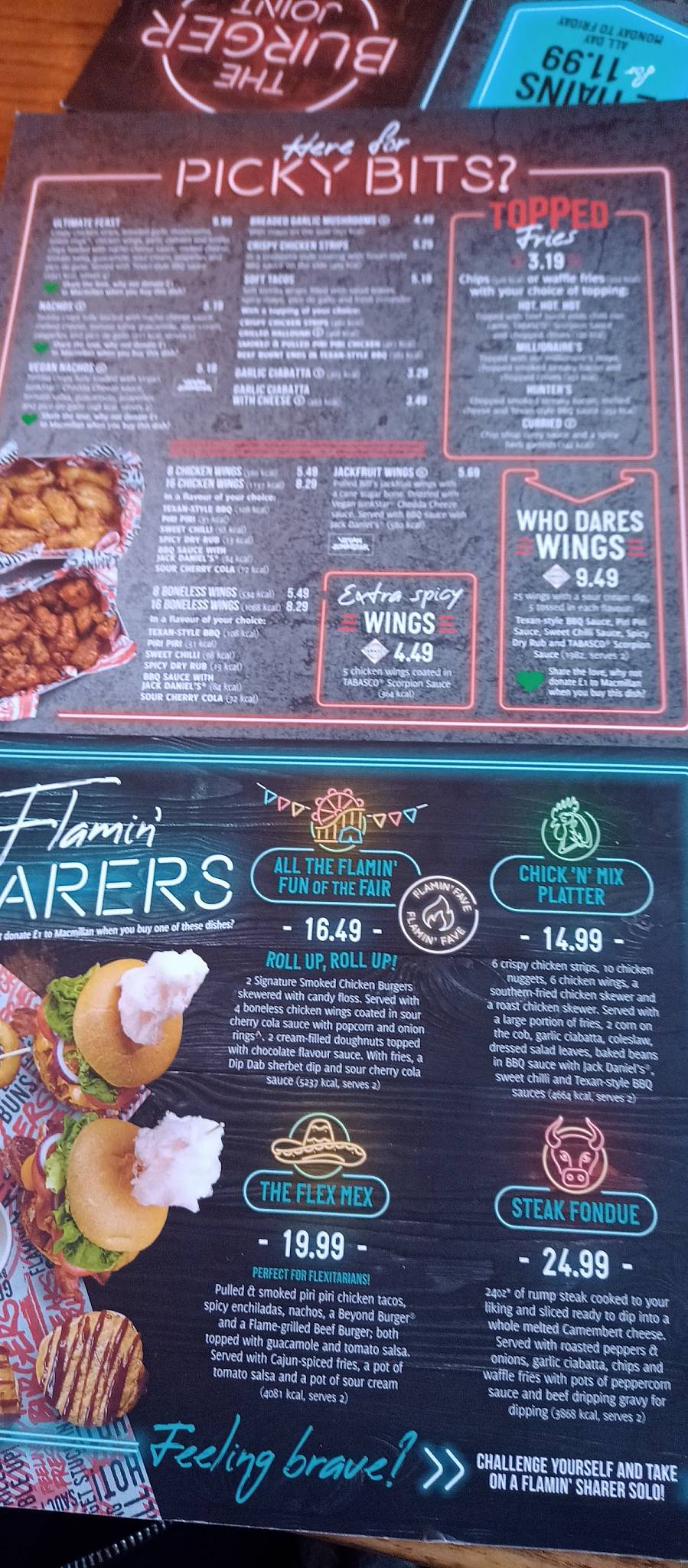 Menu at Southern Cross pub & bar, Watford, Southern Cross Hotel