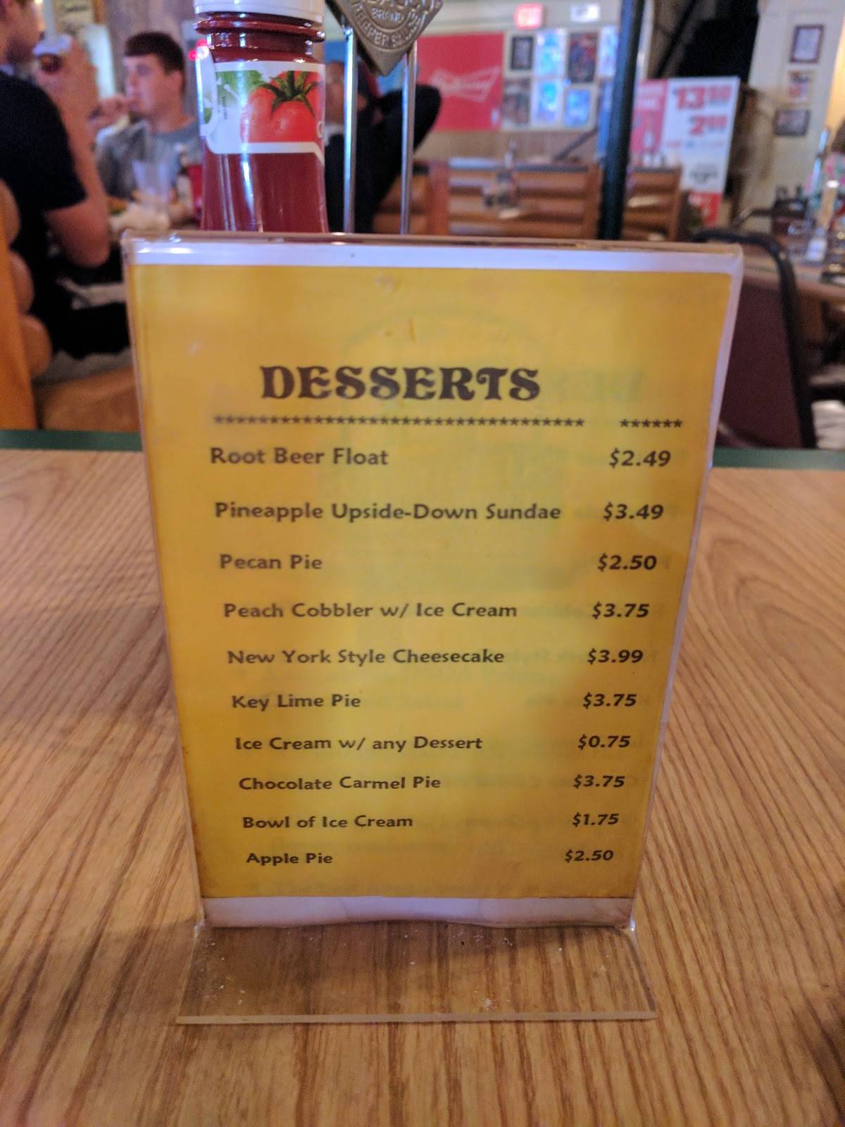 Menu at Blake's steakhouse, Luling