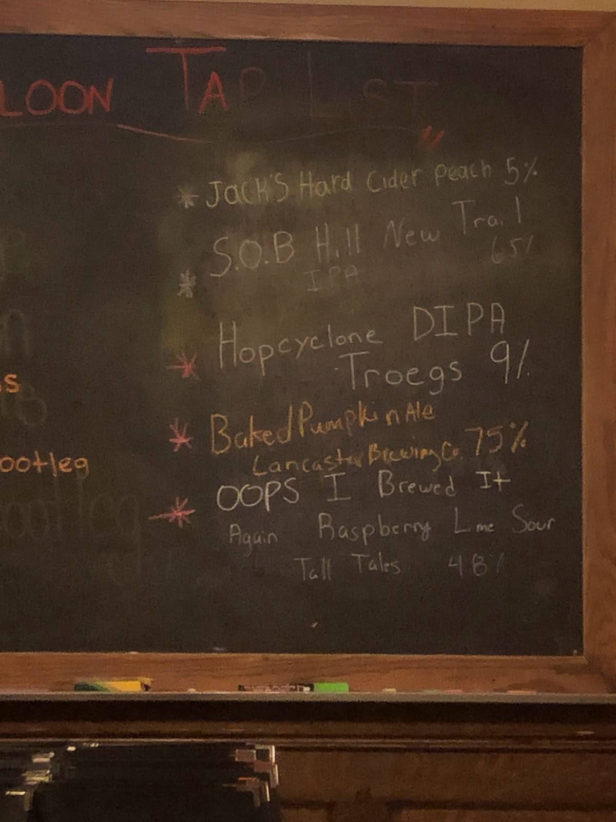 Menu at Great American Saloon steakhouse, Red Lion