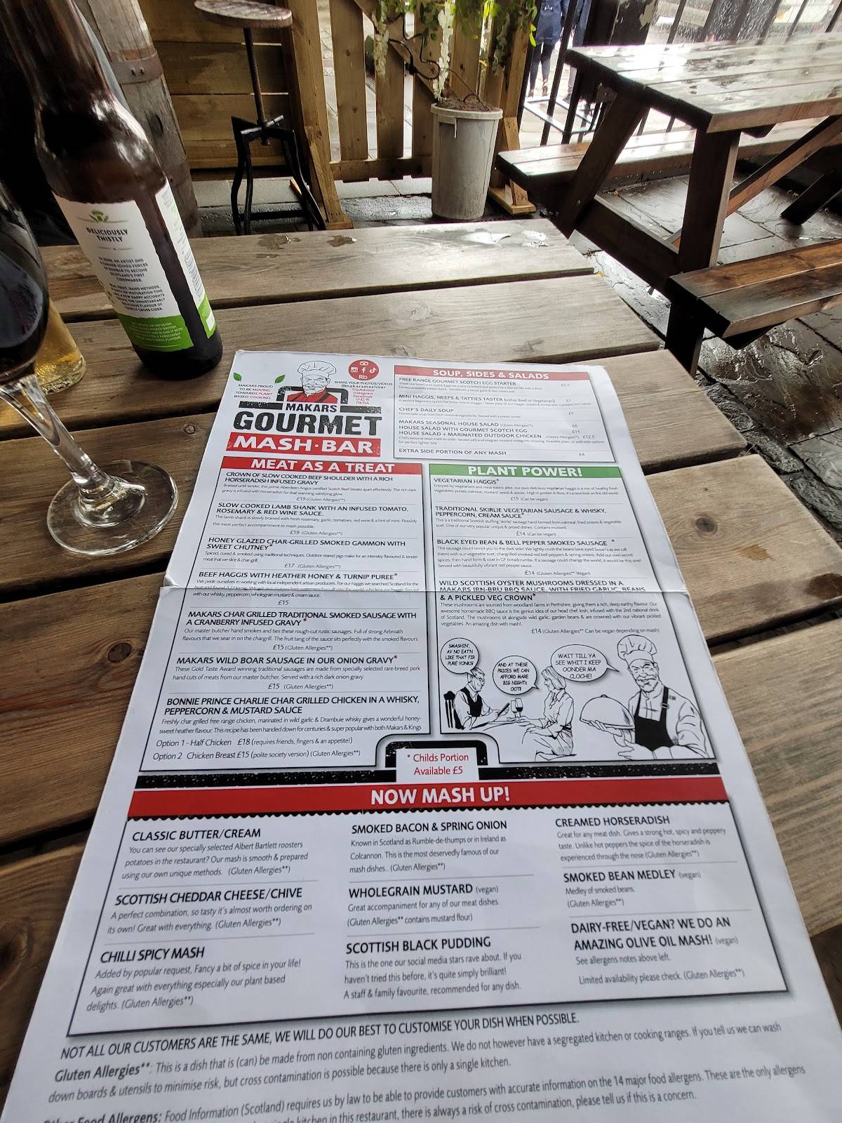 Menu at Makars Mash Bar, Edinburgh, 9-12 Bank St