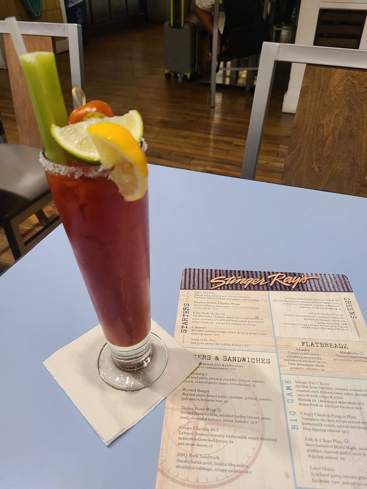 Menu at Stinger Rays Tropical Bar and Grill, Honolulu