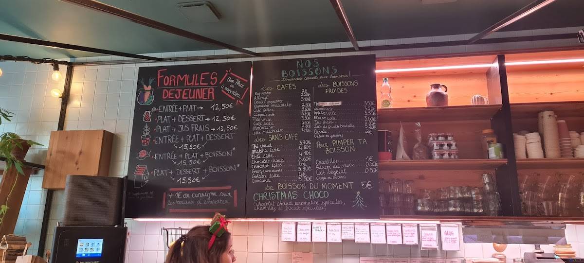 Menu at Le Café Potager, Strasbourg, 5 Rue des Francs-Bourgeois