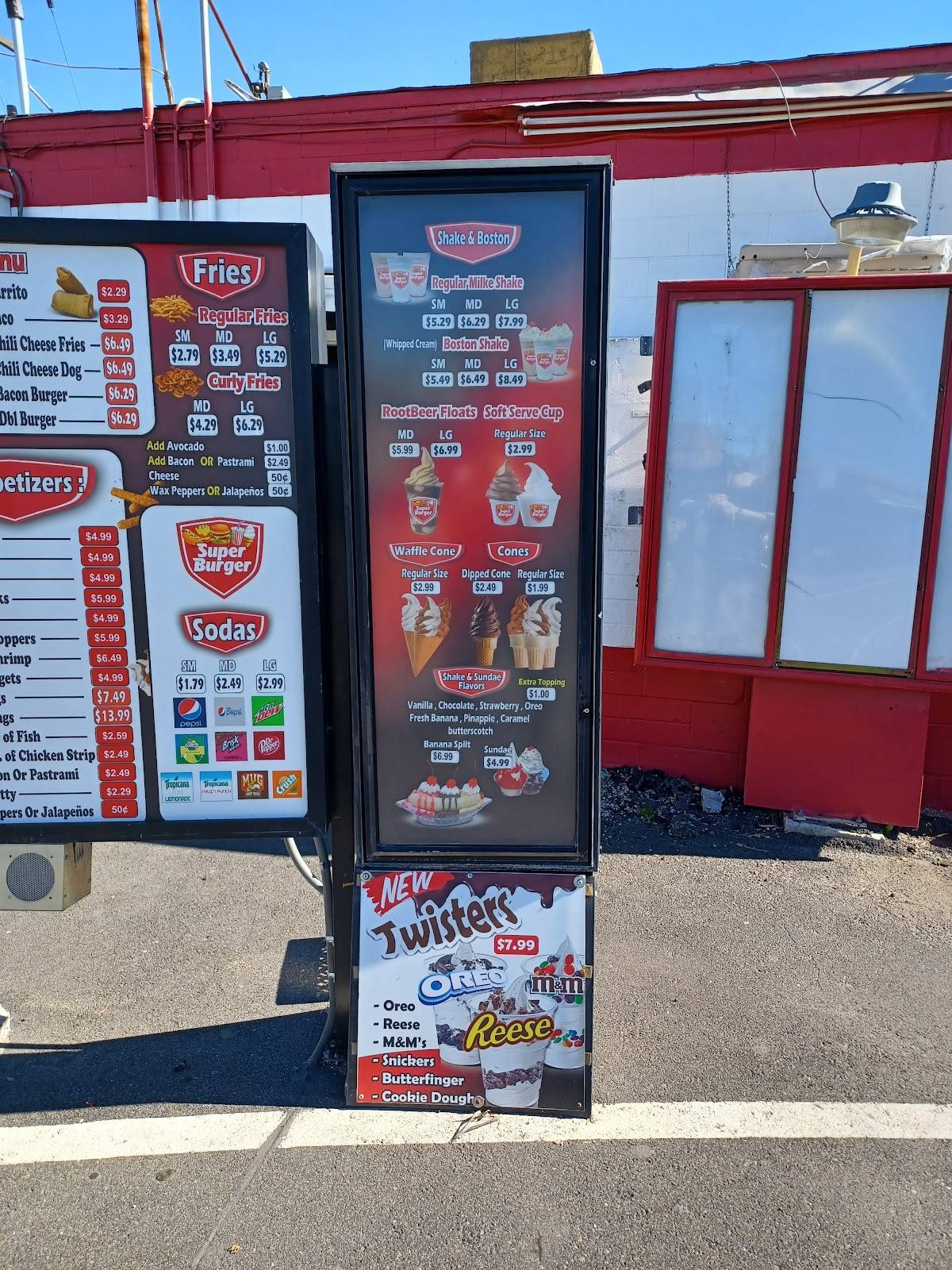 Menu at Super Burger restaurant, Ceres