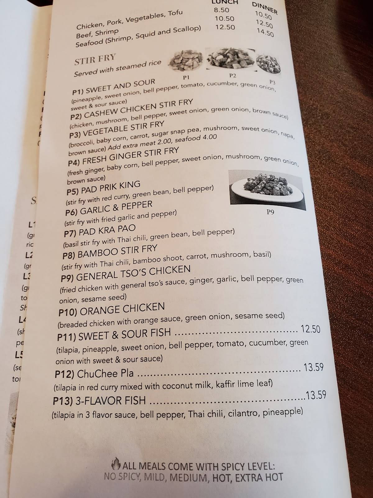 Menu at Suphan Thai Kitchen restaurant, Southgate