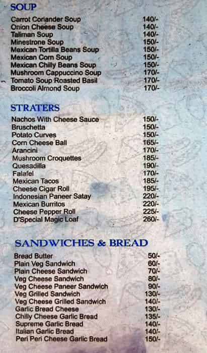 Menu at Baka`s Cafe, Surat, GIDC