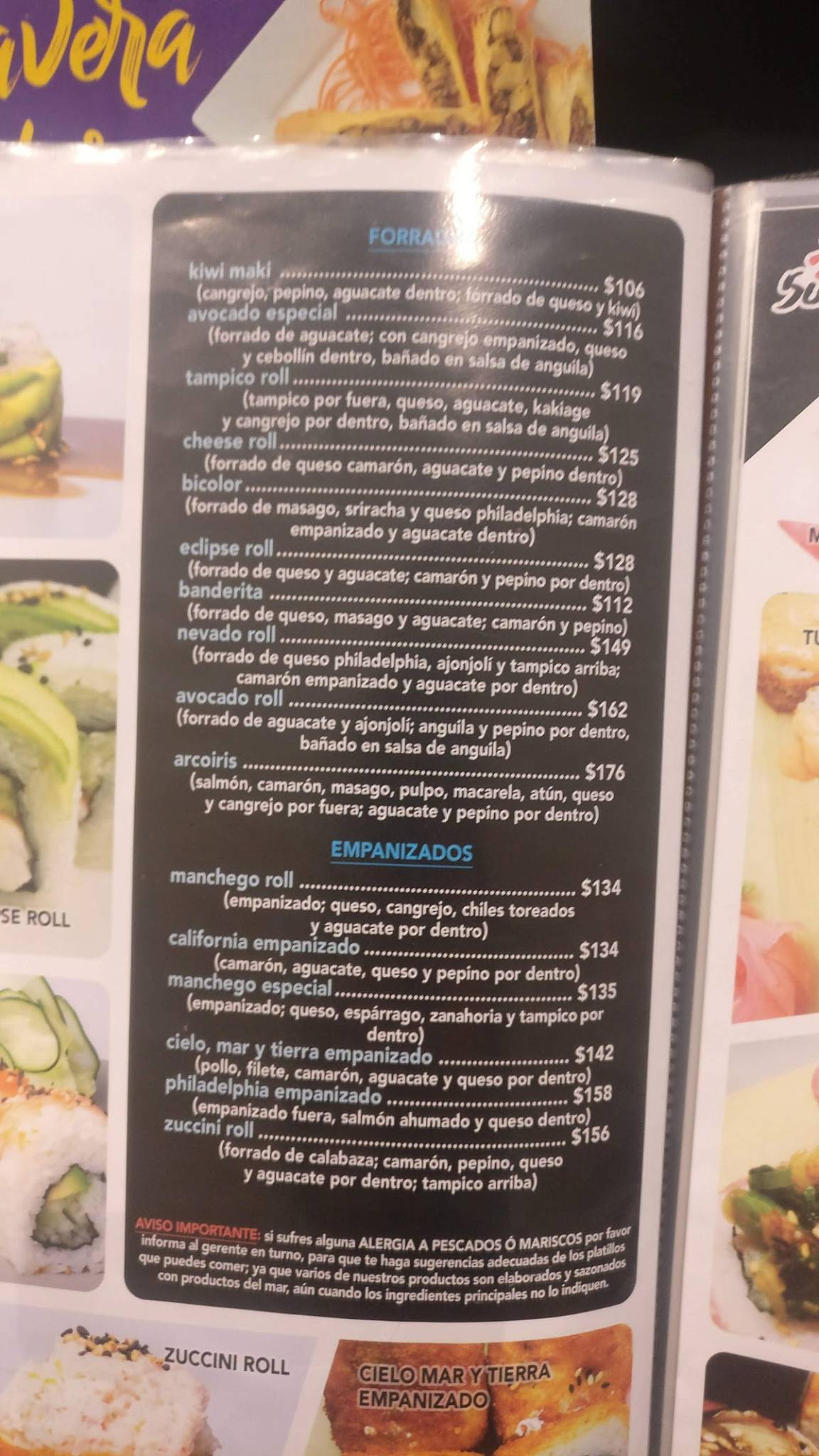 Menu at Sushi Bar & Delivery, Mexicali, Calz. Justo Sierra 1515