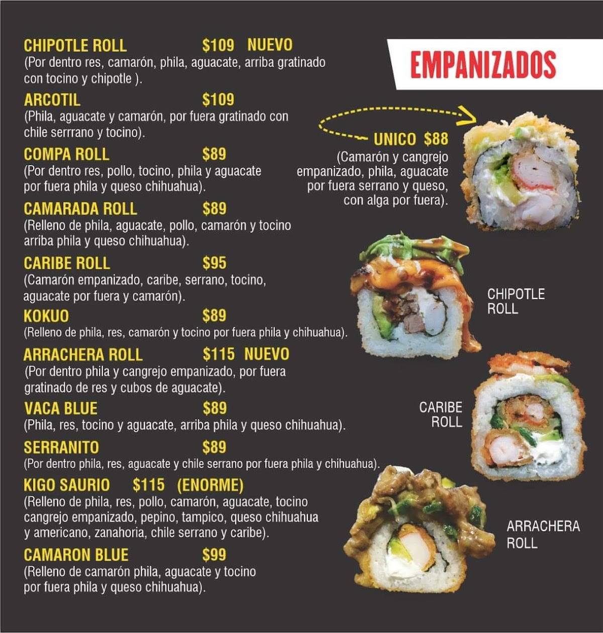 Carta del restaurante Sushi Kigo & Variety, Culiacán Rosales