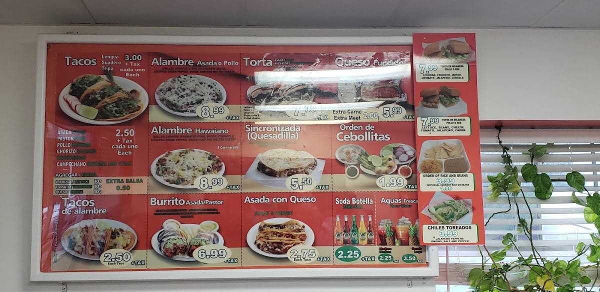 Menu at TACOS 46 restaurant, Indianapolis