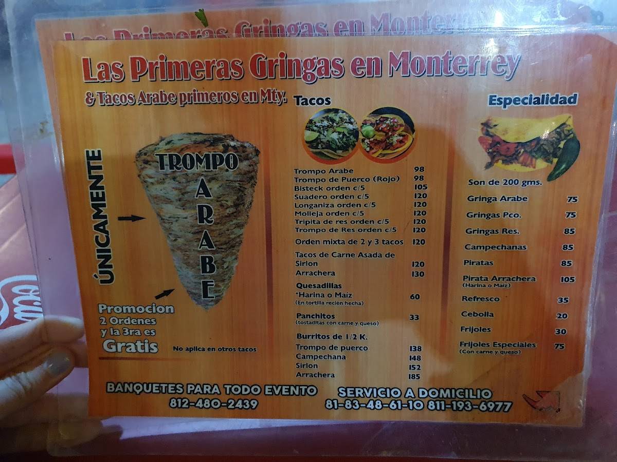 Carta del restaurante Tacos Juan, Monterrey, C. Dr. Enrique C. Livas ...