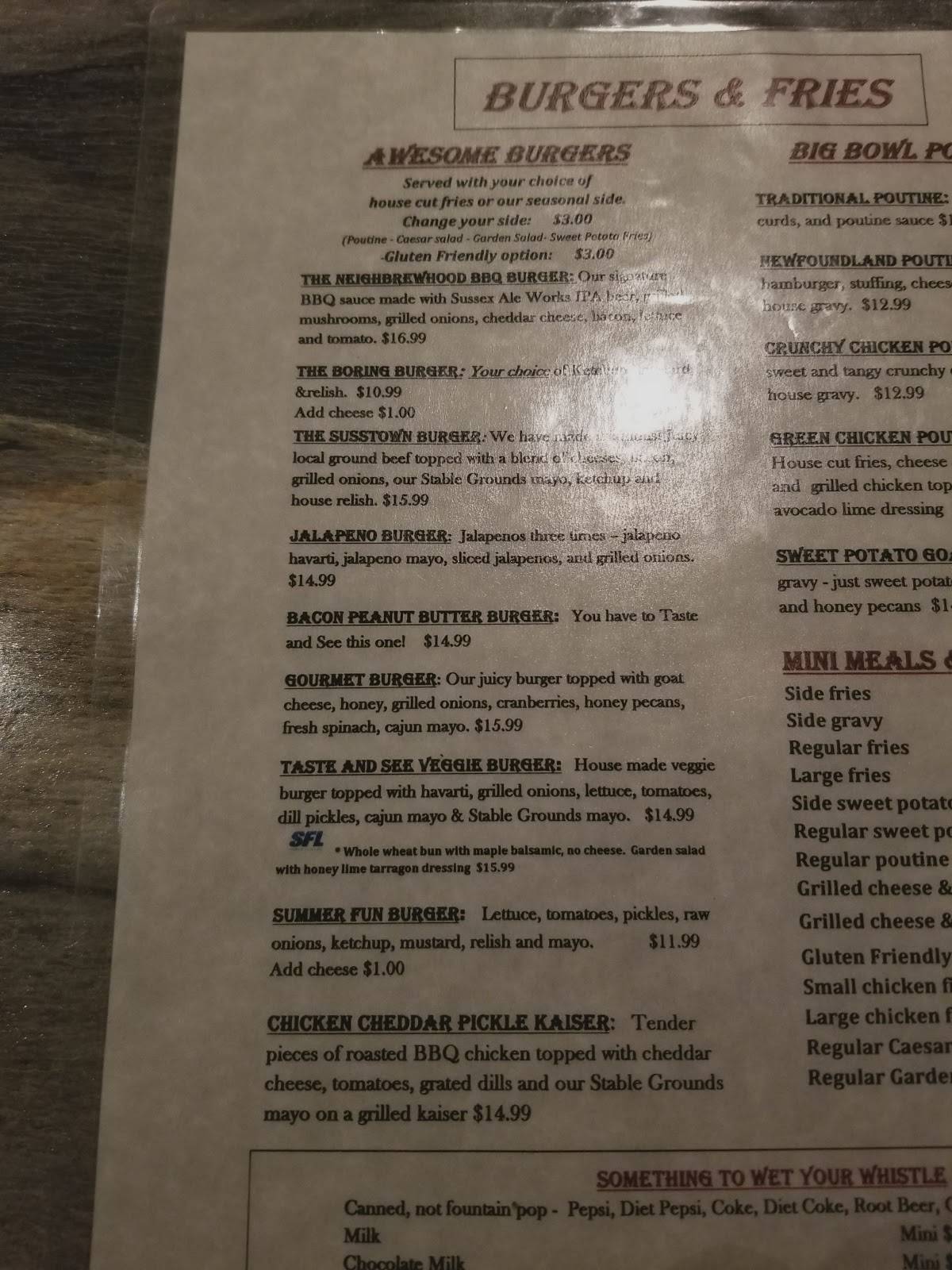 Menu at Taste and See cafe, Sussex