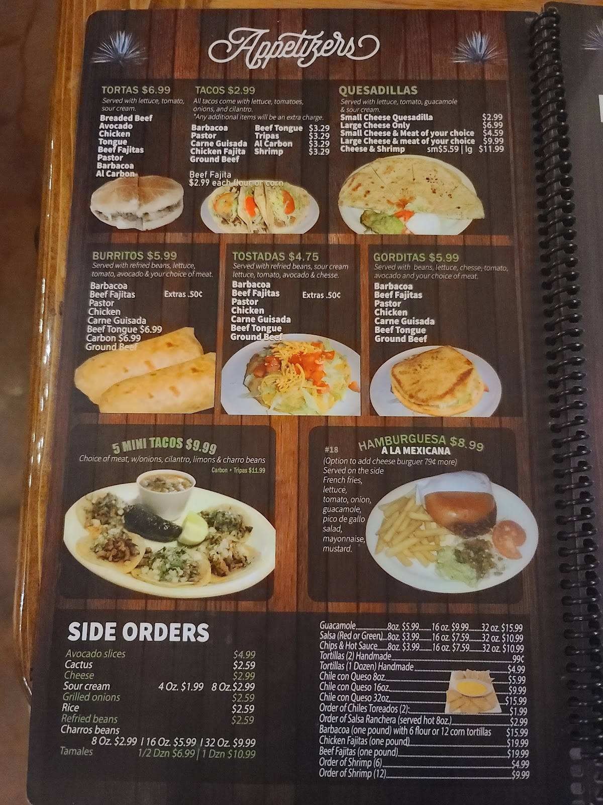 Menu at Los Tres Magueyes Cantina & Grill restaurant, Temple, S General ...