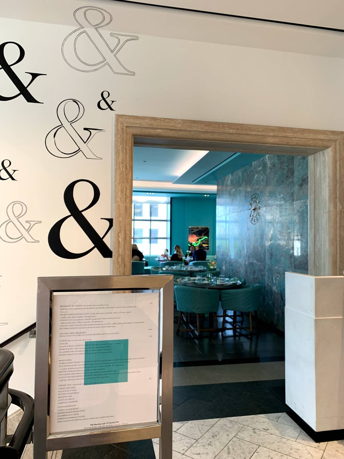 Menu at Blue Box Café by Daniel Boulud cafe, West New York, 6th Floor