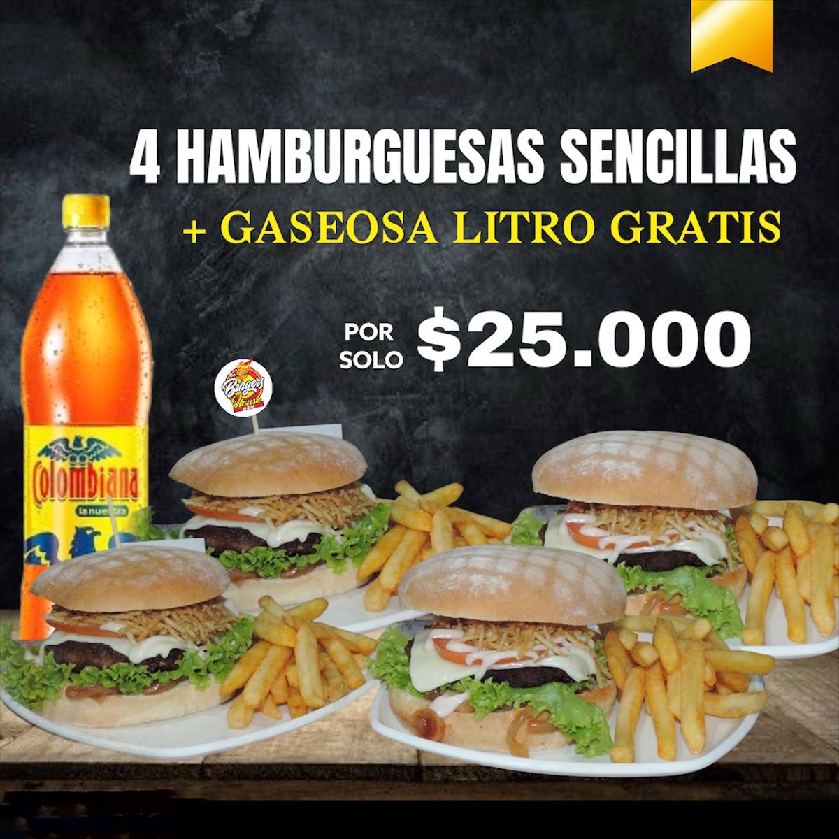 Menu at The Burgers House M&M restaurant, Ibagué