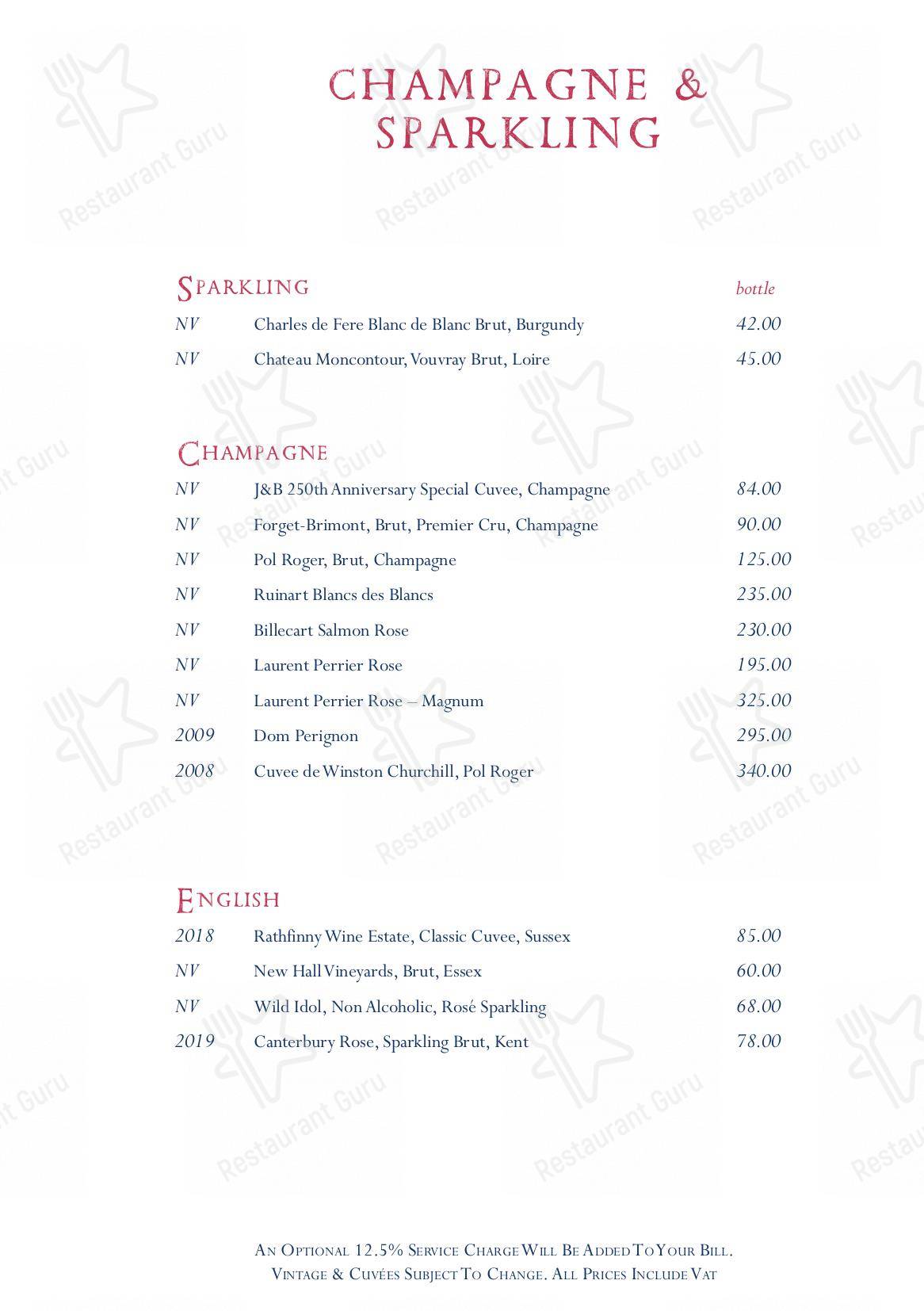 Menu at The Chequers, Cotswolds pub & bar, Churchill