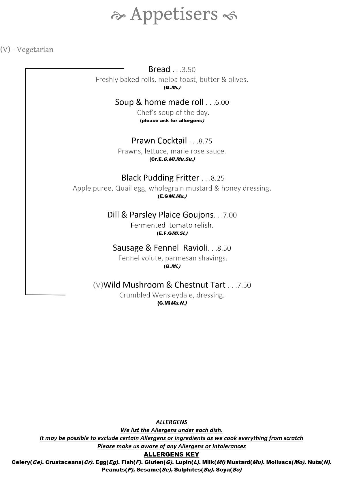 Menu at The Dore Bar & Grill, Sheffield