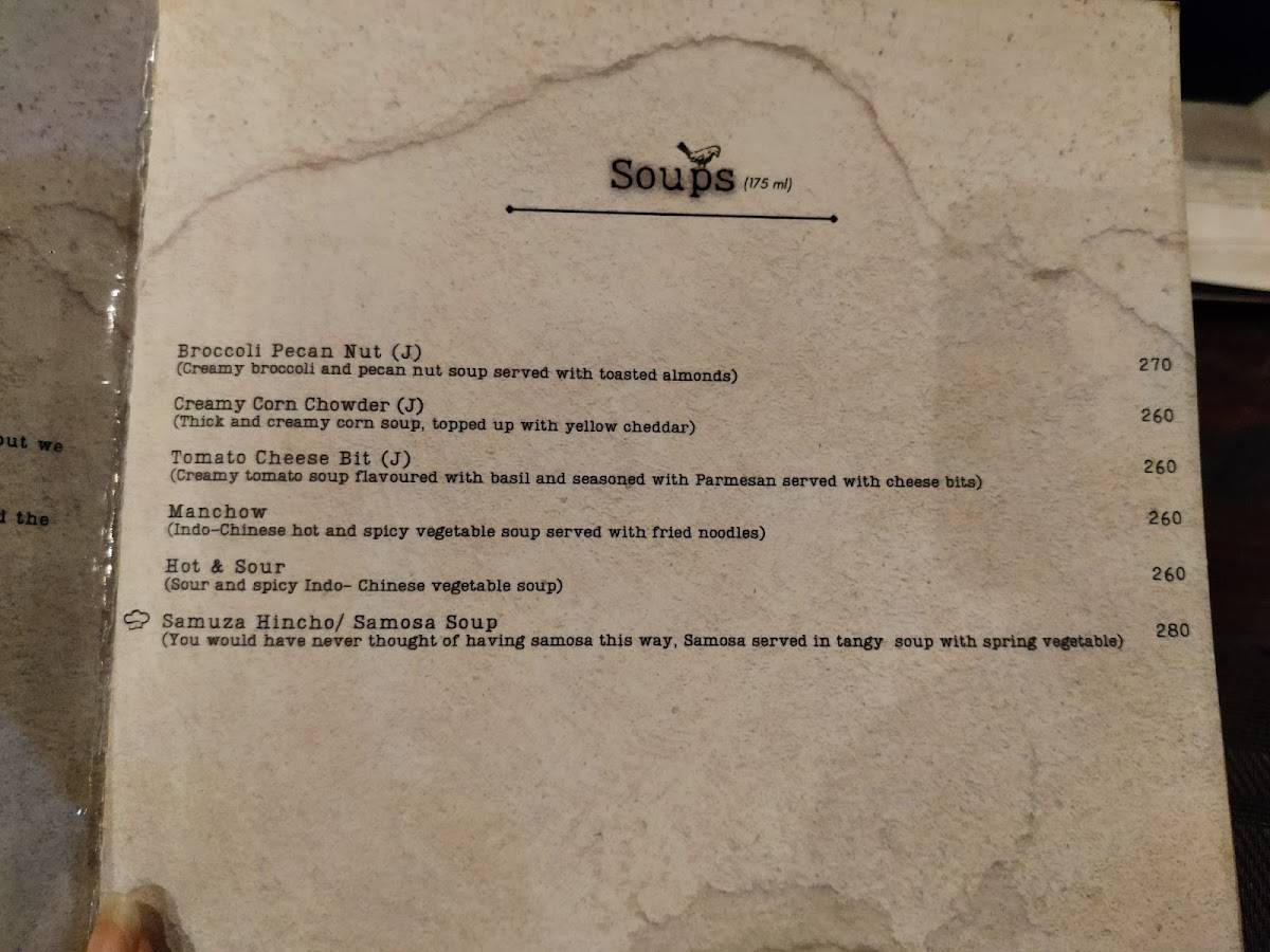 Menu at The Front Yard, Ahmedabad