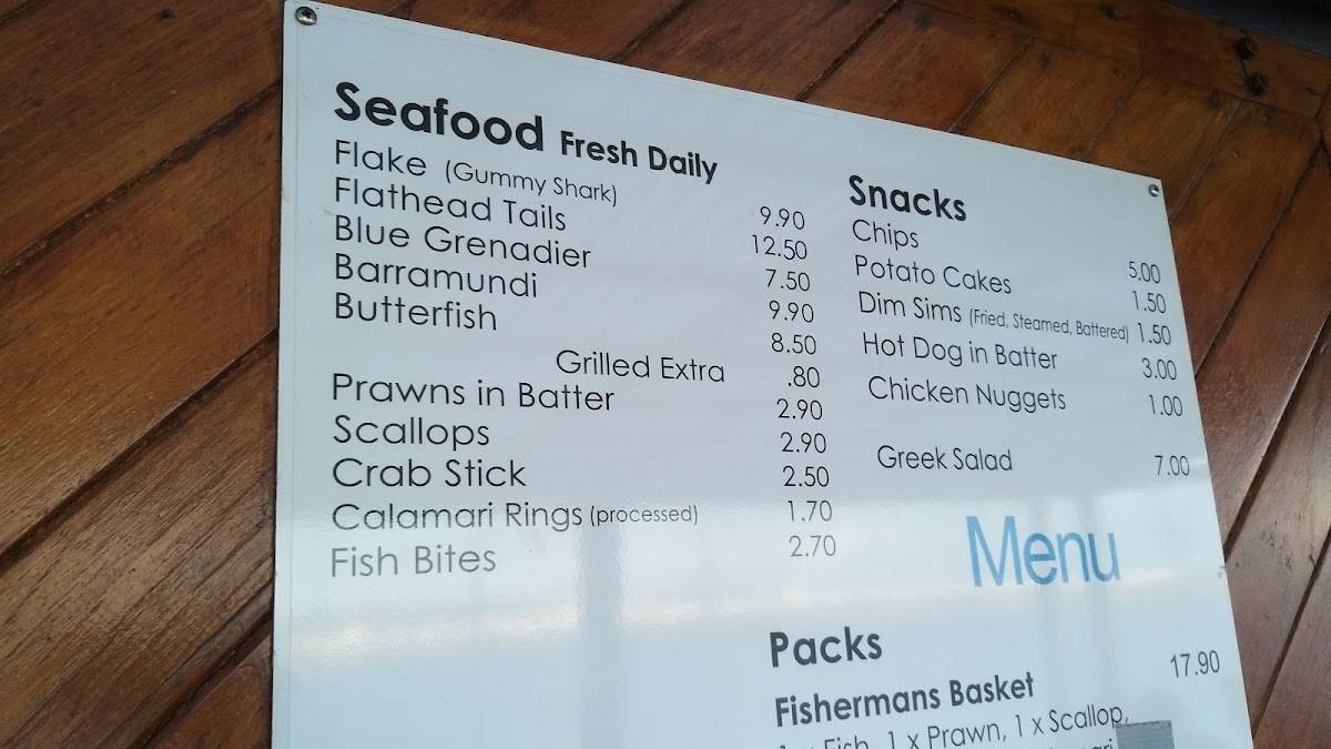 Menu at The Geelong Boat House restaurant, Geelong