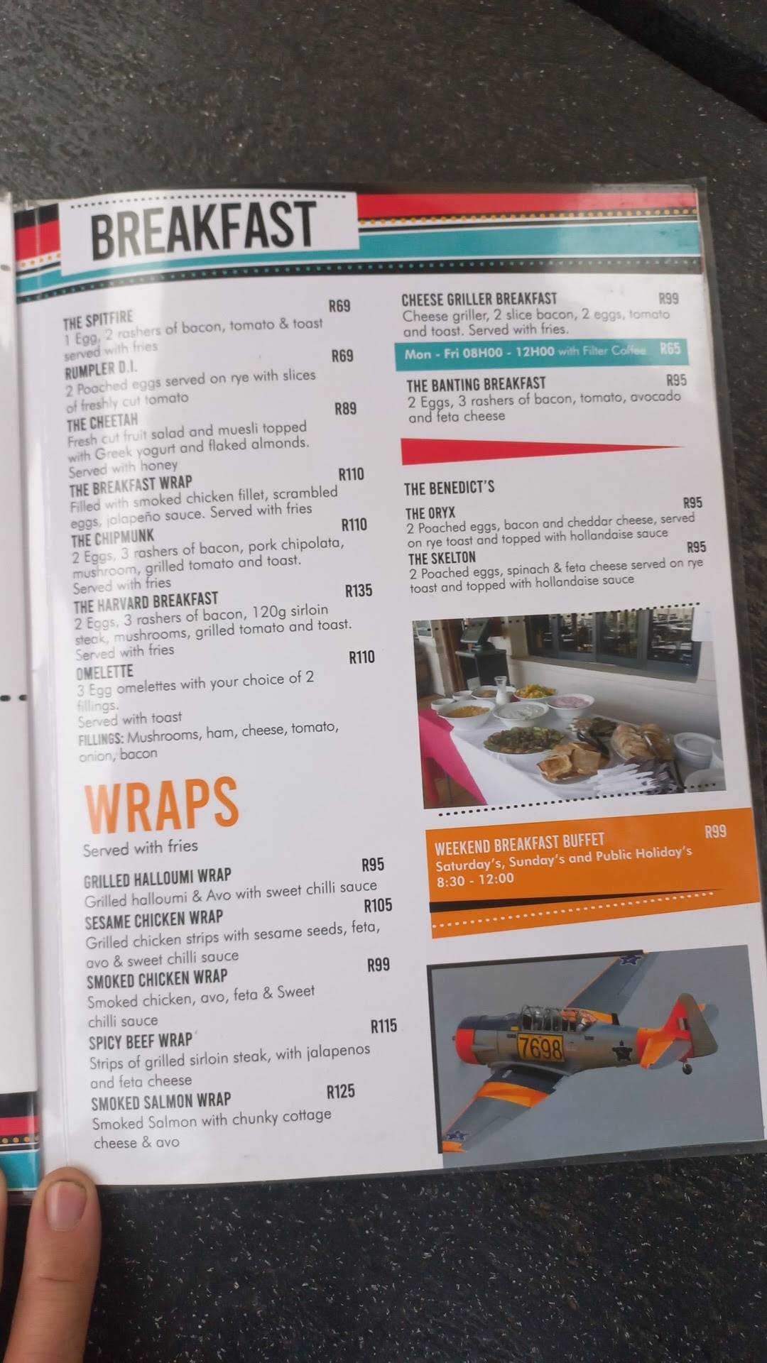 Menu at The Harvard Cafe Rand Airport, Germiston, Main Terminal Building