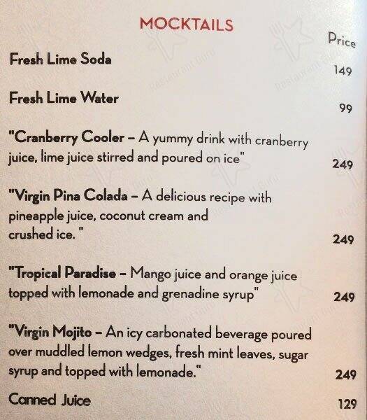 Menu at The Hub - Ibis Hotel, Bengaluru, Plot 30