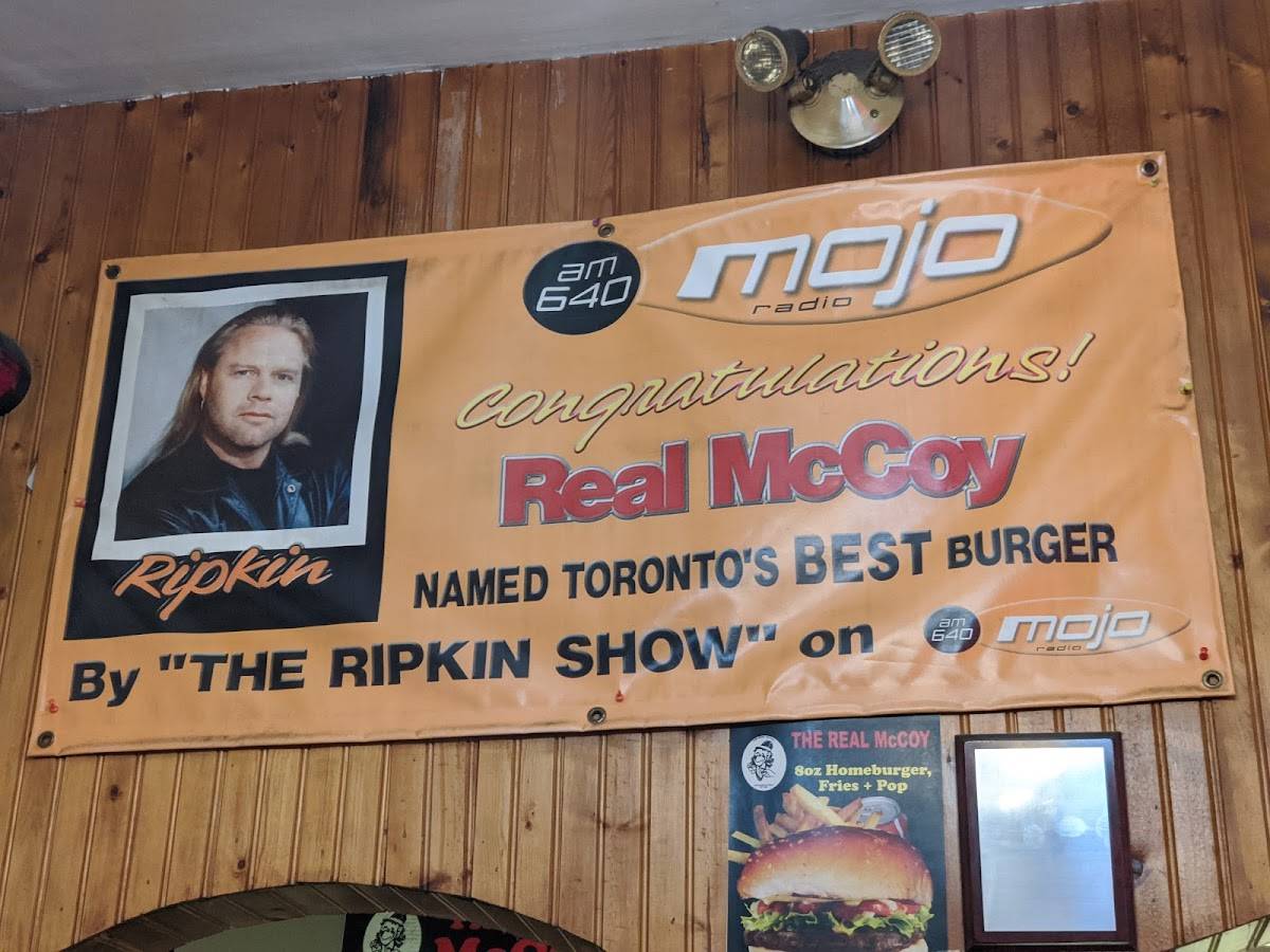 Menu at The Real McCoy pizzeria, Toronto, Lawrence Ave E
