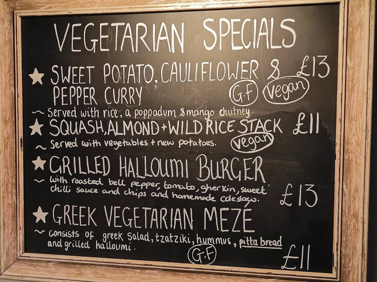 Menu at The Royal Standard pub & bar, Lyme Regis