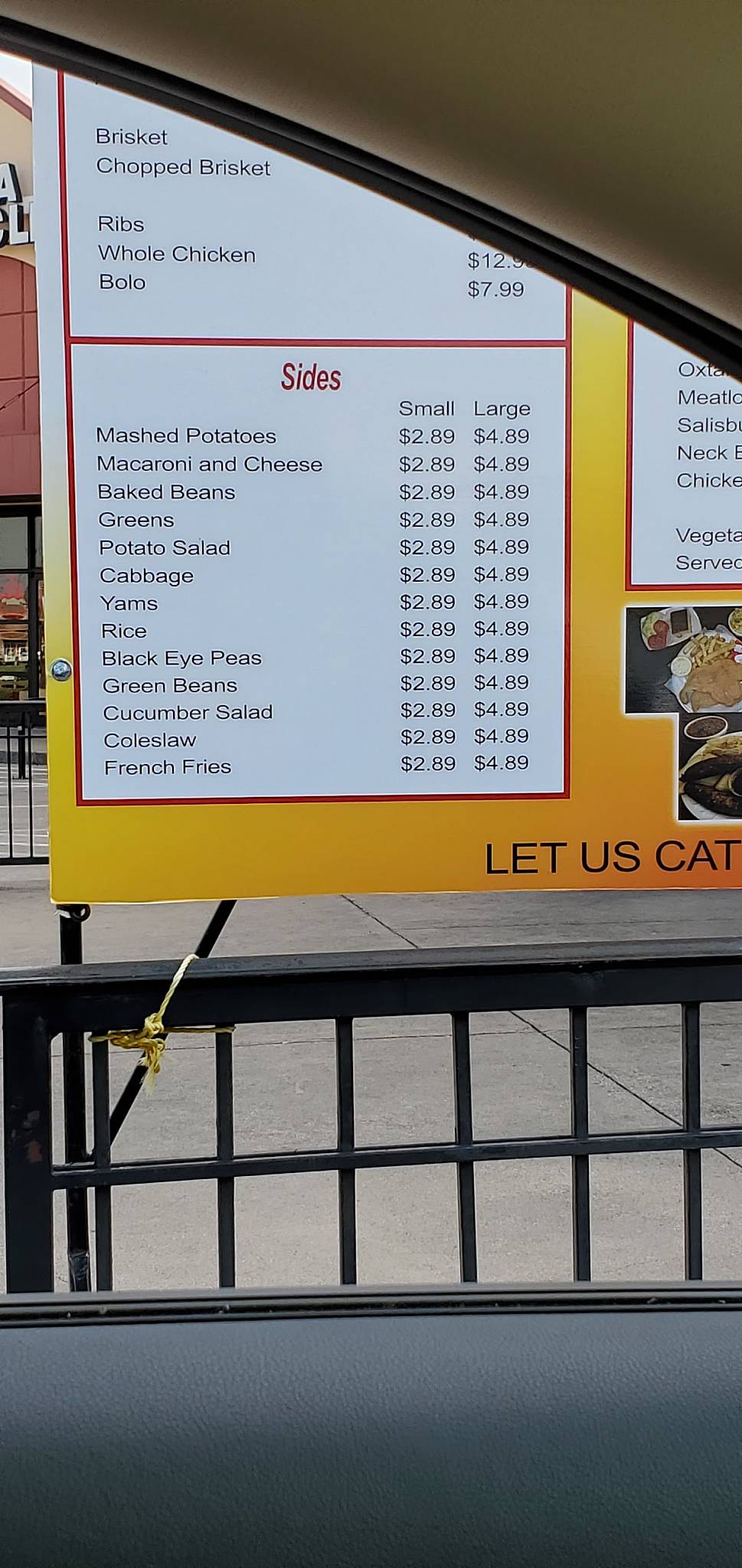 Menu at The Sausage Shoppe restaurant, Fort Worth, Brentwood Stair Rd