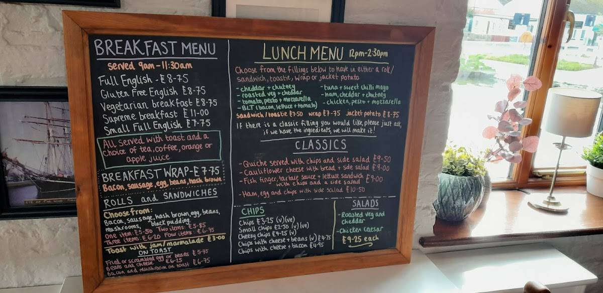 Menu at The Stables Cafe, Frampton on Severn
