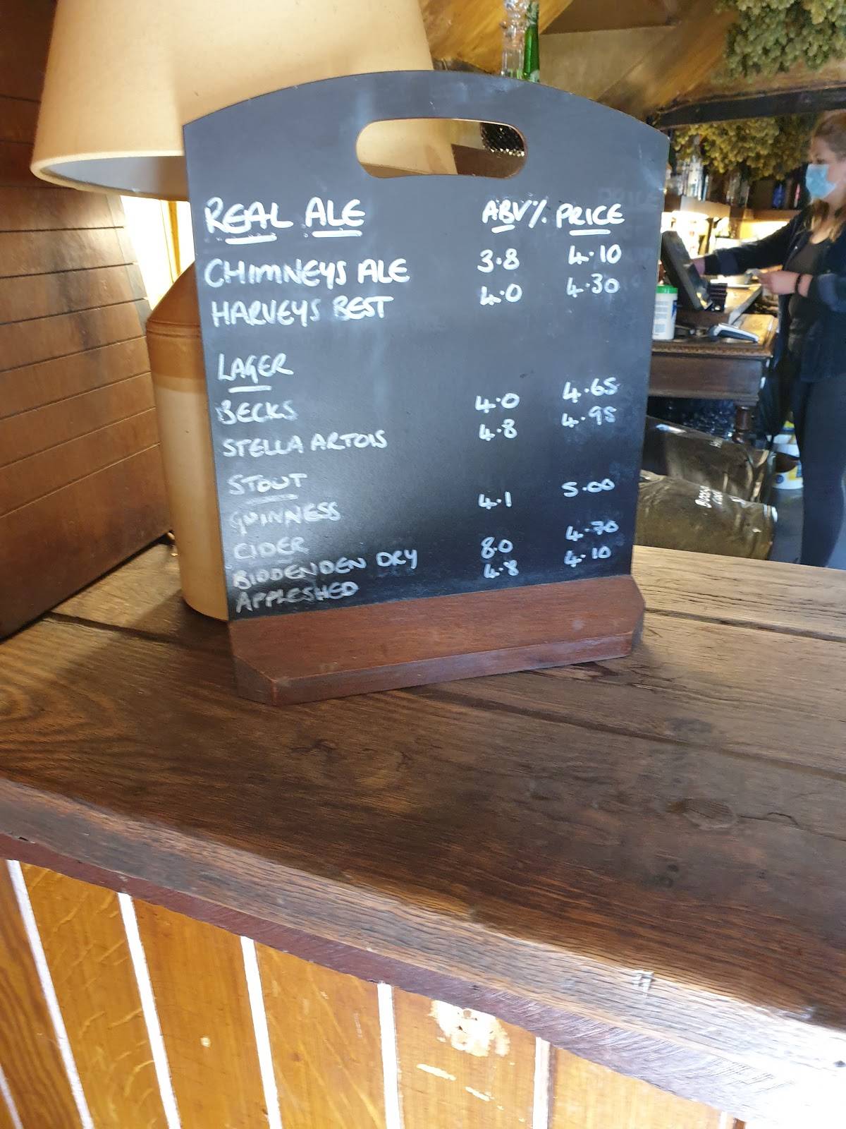 Menu at The Three Chimneys pub & bar, Smarden