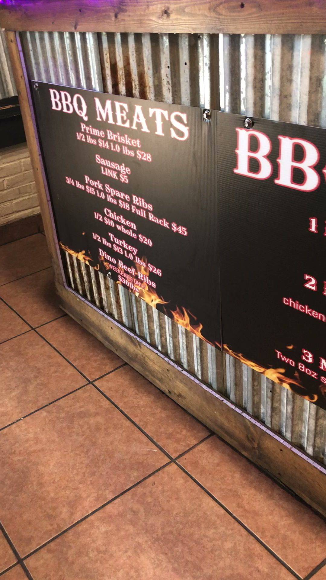 Menu at The Wagon Wheel BBQ, Eagle Pass