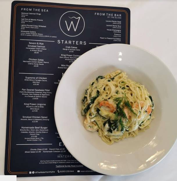 Menu at The Waterfront Hythe restaurant, Hythe