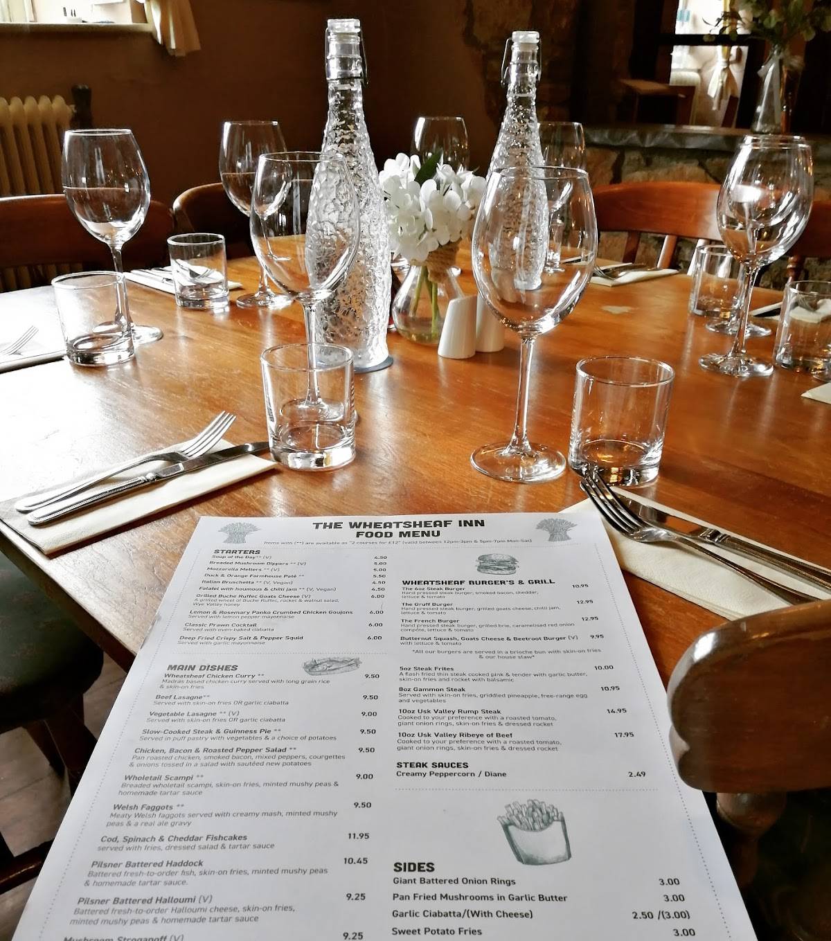 Menu at The Wheatsheaf pub & bar, Magor