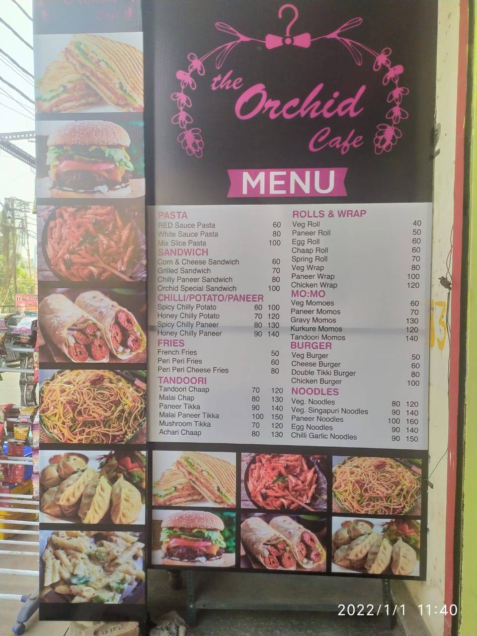 Menu at The orchid cafe, Noida