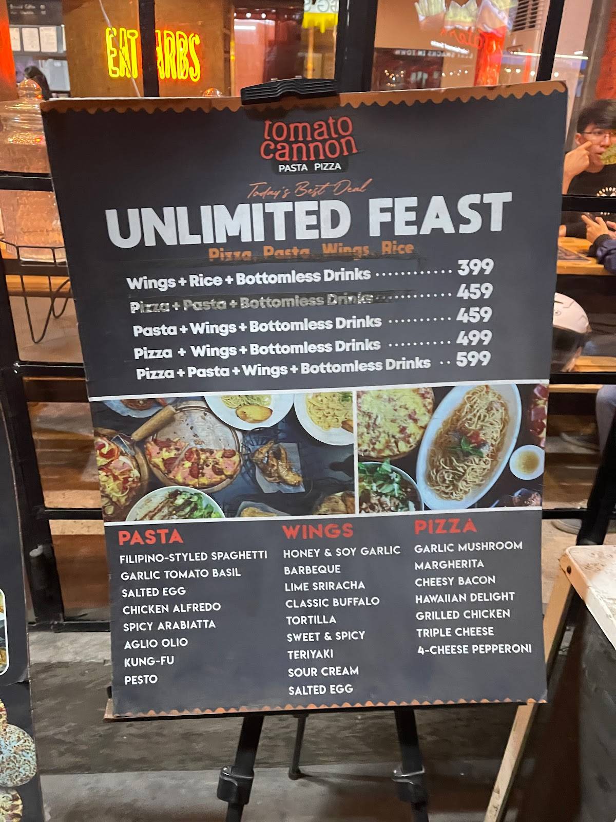Menu at Tomato Cannon - Maginhawa Branch restaurant, Quezon City