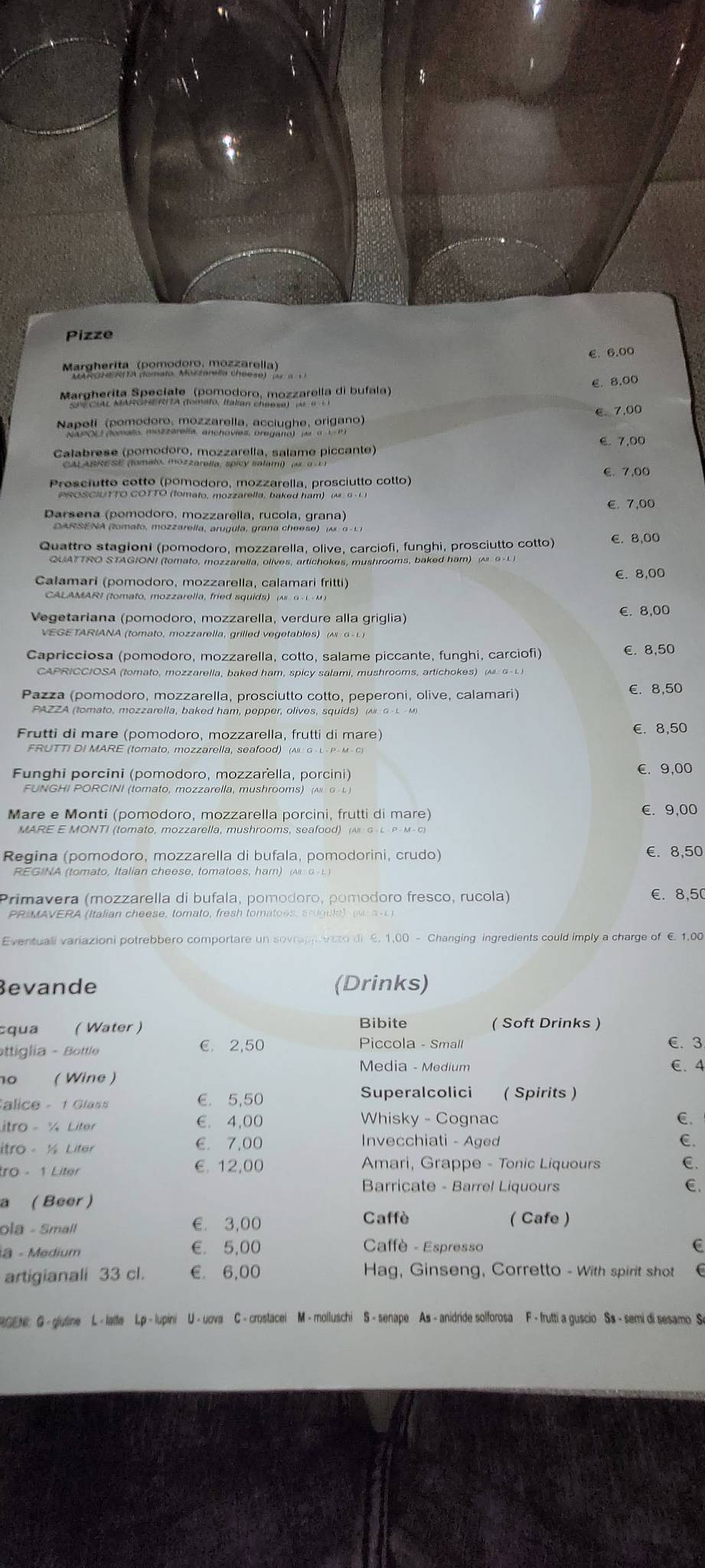 Menu da Ristorante La Darsena, Vigevano, Via Lungo Ticino