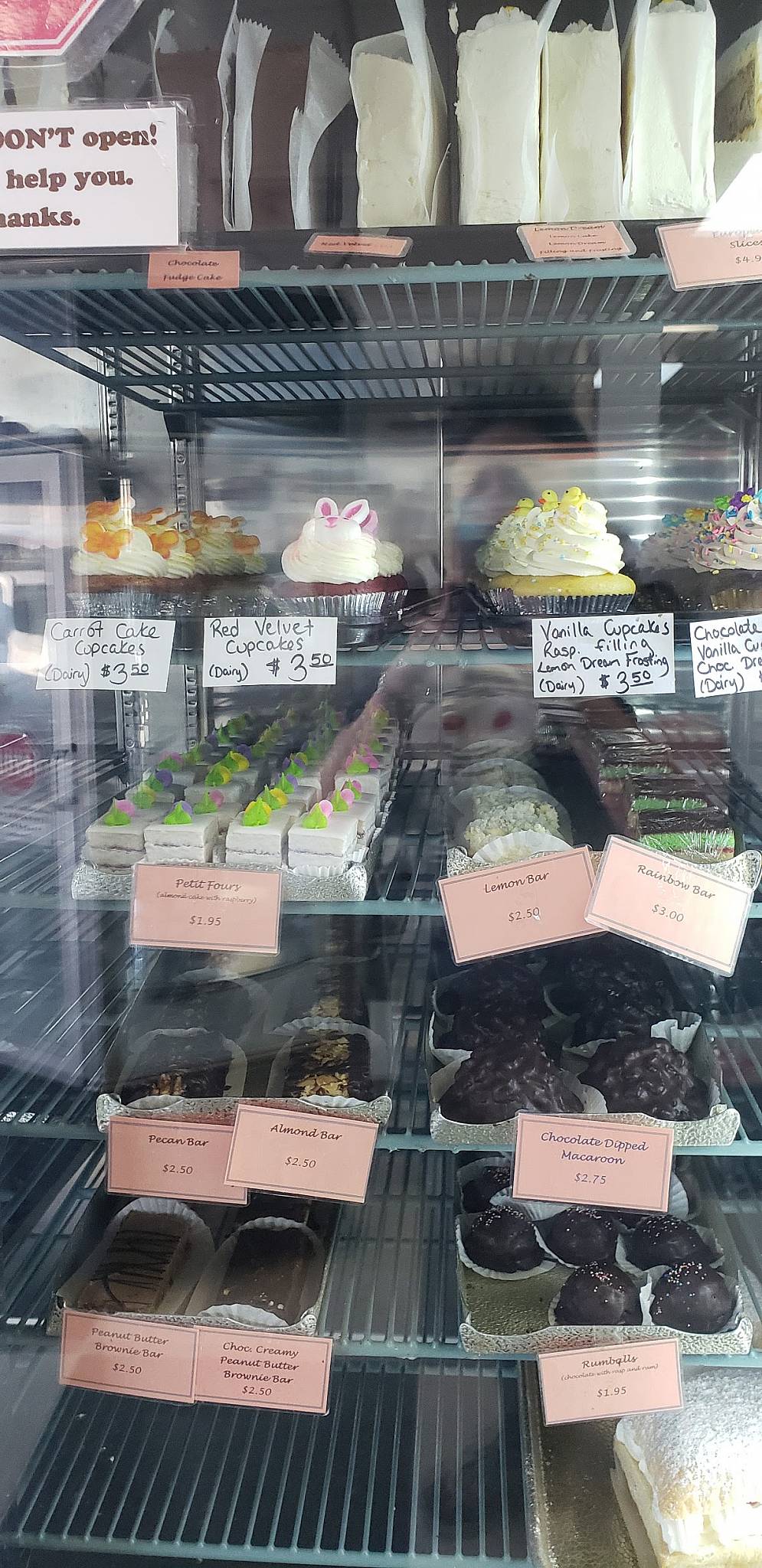 Menu at Nadines Bakery, Tucson