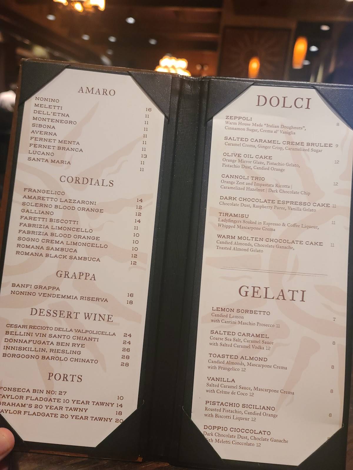Menu at Tuscan Kitchen restaurant, Burlington, District Ave